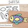 Build a Fish Tank Printable Coloring Activity for Kids, DIY Aquarium ...