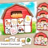 Farm Animals Shadow Matching Cards: Montessori Toddler Printable (PDF ...