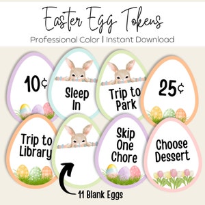 Easter Egg Reward Tokens Printable Easter Egg Hunt Coupons Printable ...