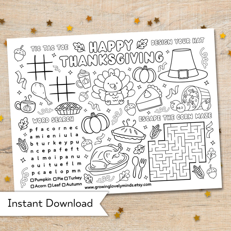 Thanksgiving Placemat - Etsy