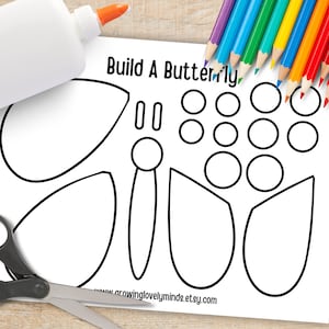Build a Butterfly Printable – Spring Kids Activity (digital Download ...