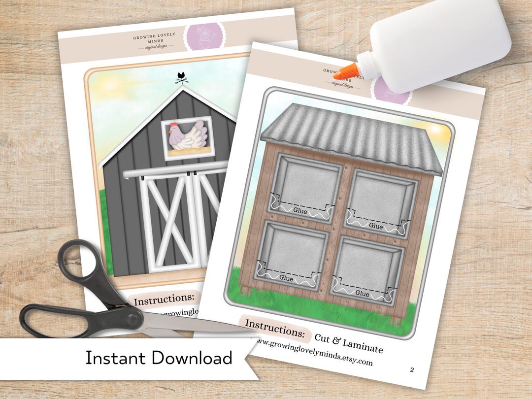 Printable Paper Farm Craft - Printable Farm Animals Cutout Craft ...