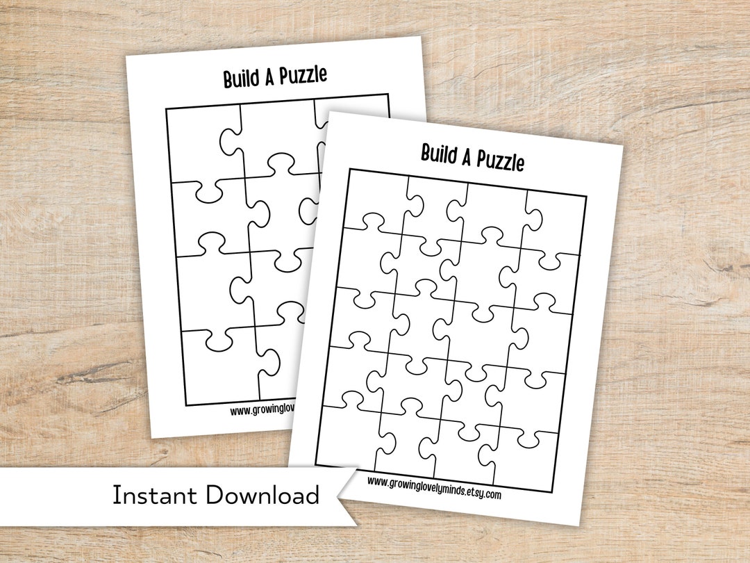 Puzzle Printable Activity - Build a Puzzle Activity for Kids - School ...