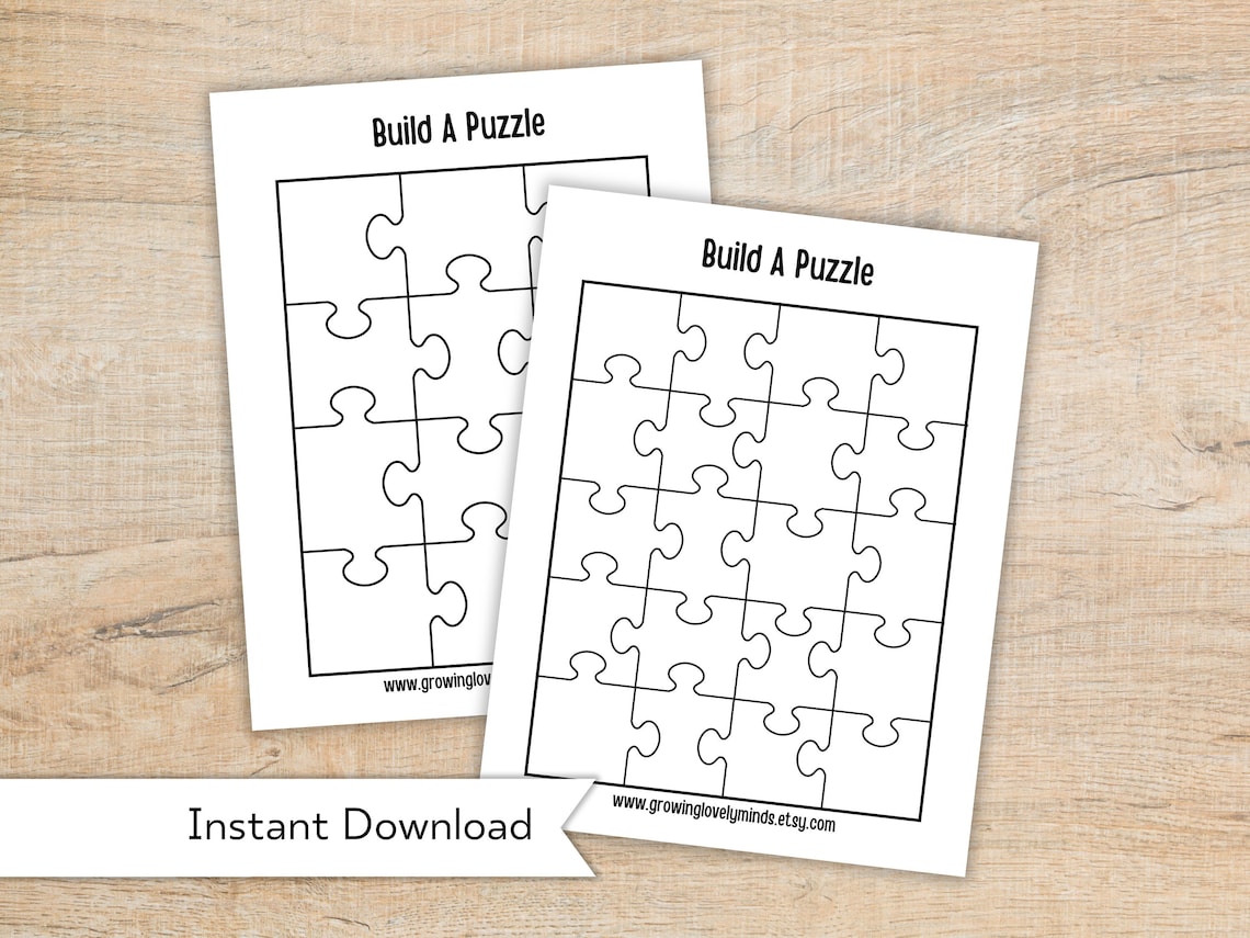 Puzzle Printable Activity - Build a Puzzle Activity for Kids - School ...
