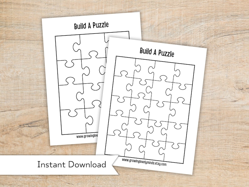 Puzzle Printable Activity - Build a Puzzle Activity for Kids - School ...