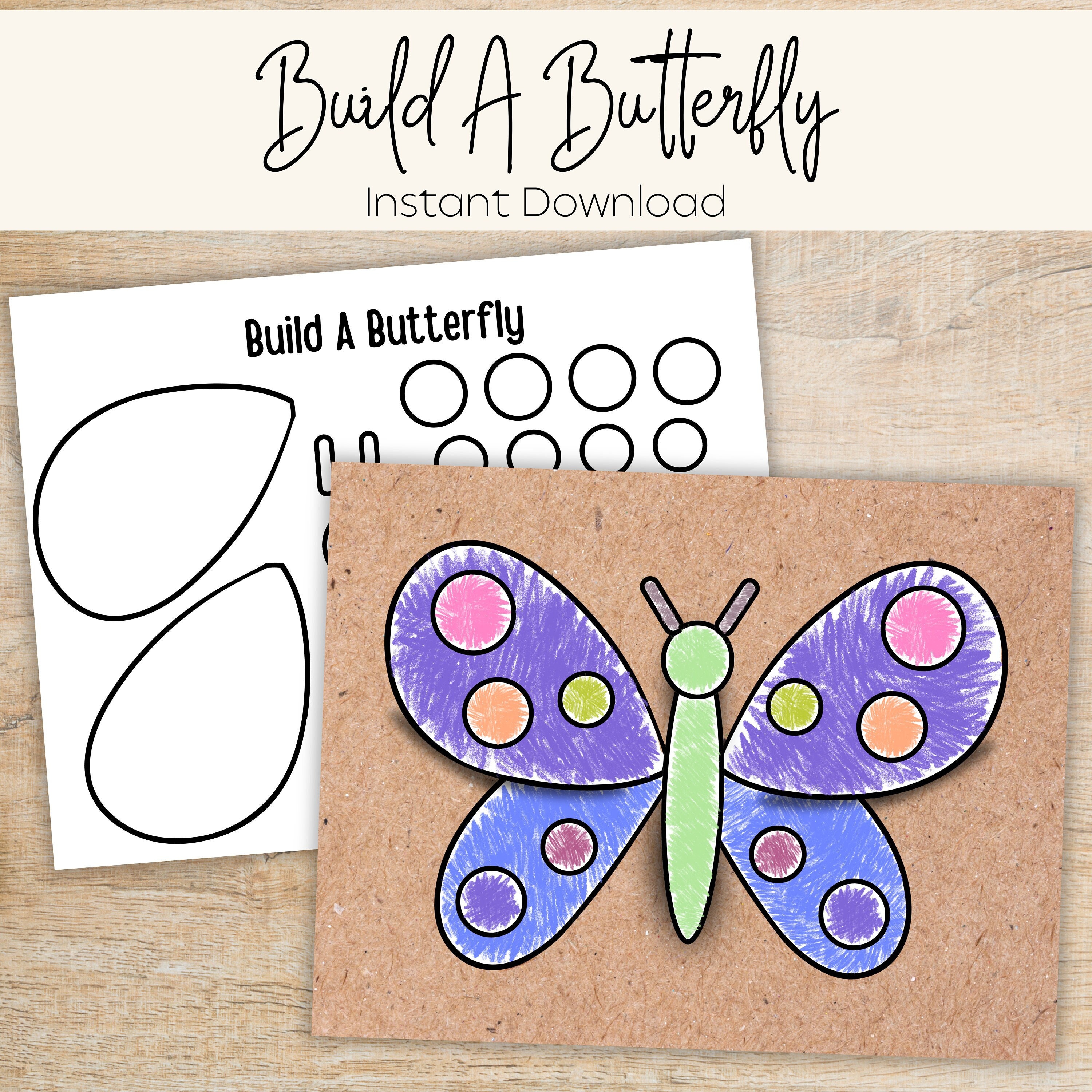 Butterfly Printable Craft Build a Butterfly Spring Activity for Kids ...