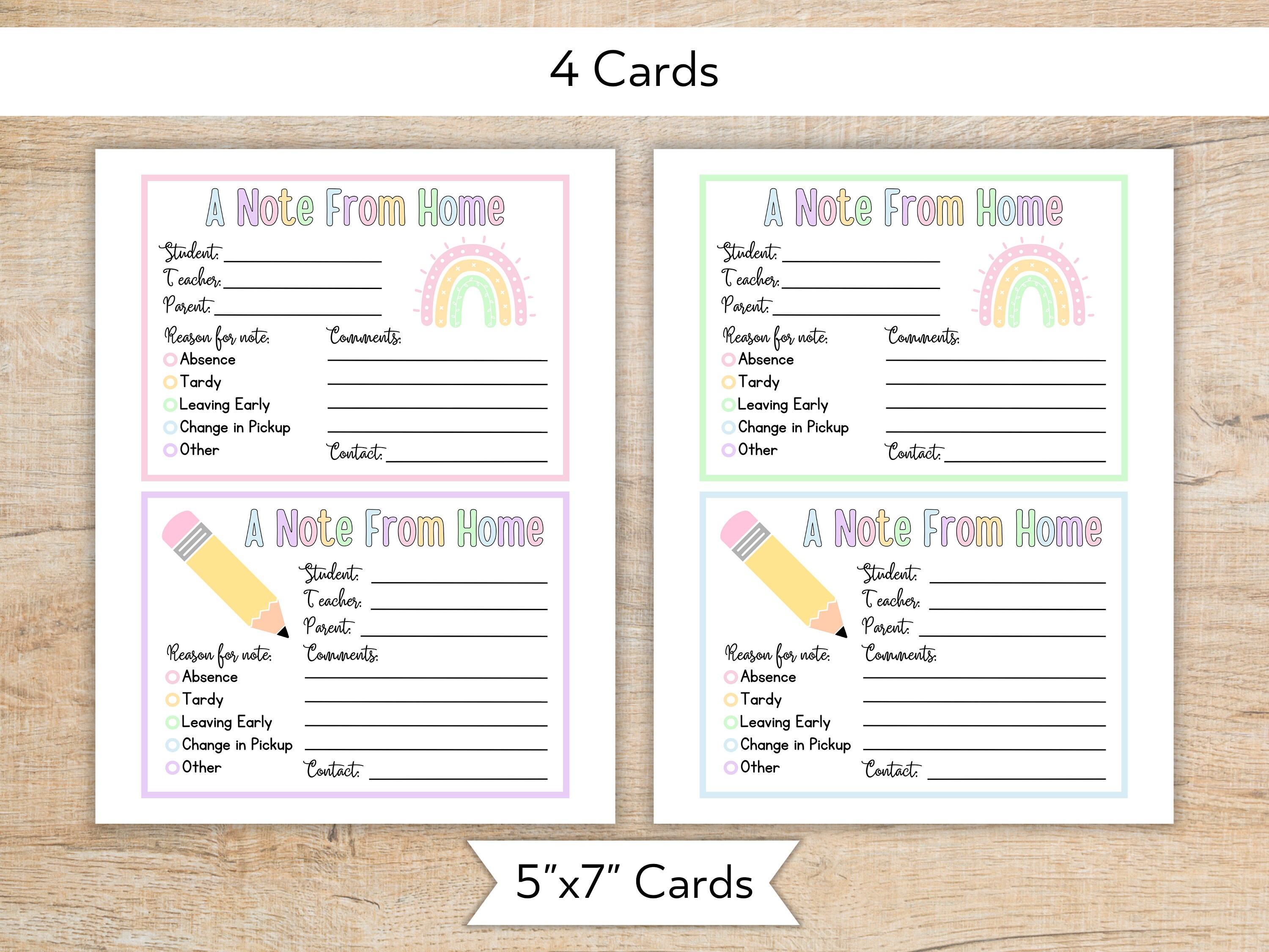 Printable Note From Home - School Note From Home - Parent Communication ...