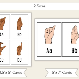 ASL Alphabet Flashcards – American Sign Language, Beginners (digital ...