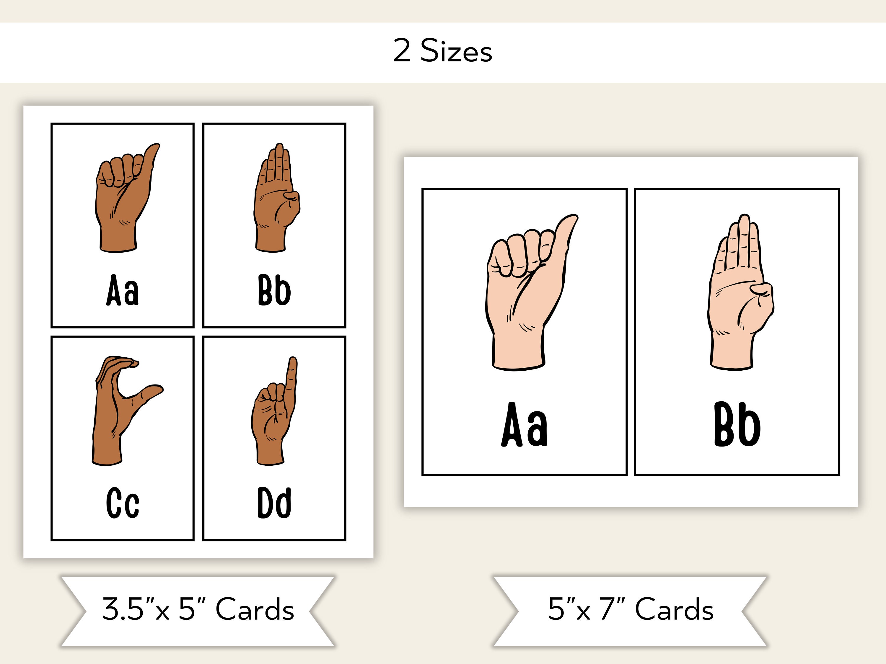 ASL Alphabet Flashcards - Printable American Sign Language Alphabet ...