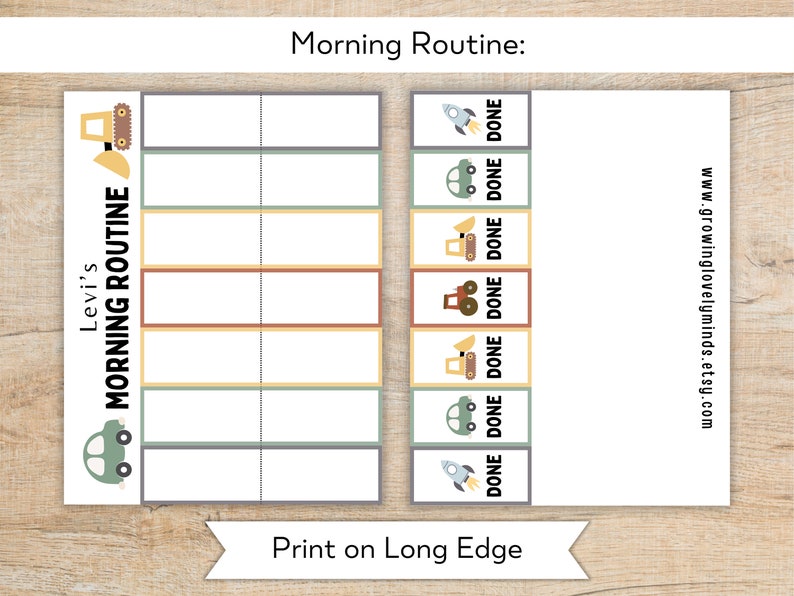 Routine Chart Printable Kids Flip Routine Chart Editable Template ...
