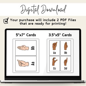 ASL Alphabet Flashcards Printable American Sign Language Alphabet Learn ...