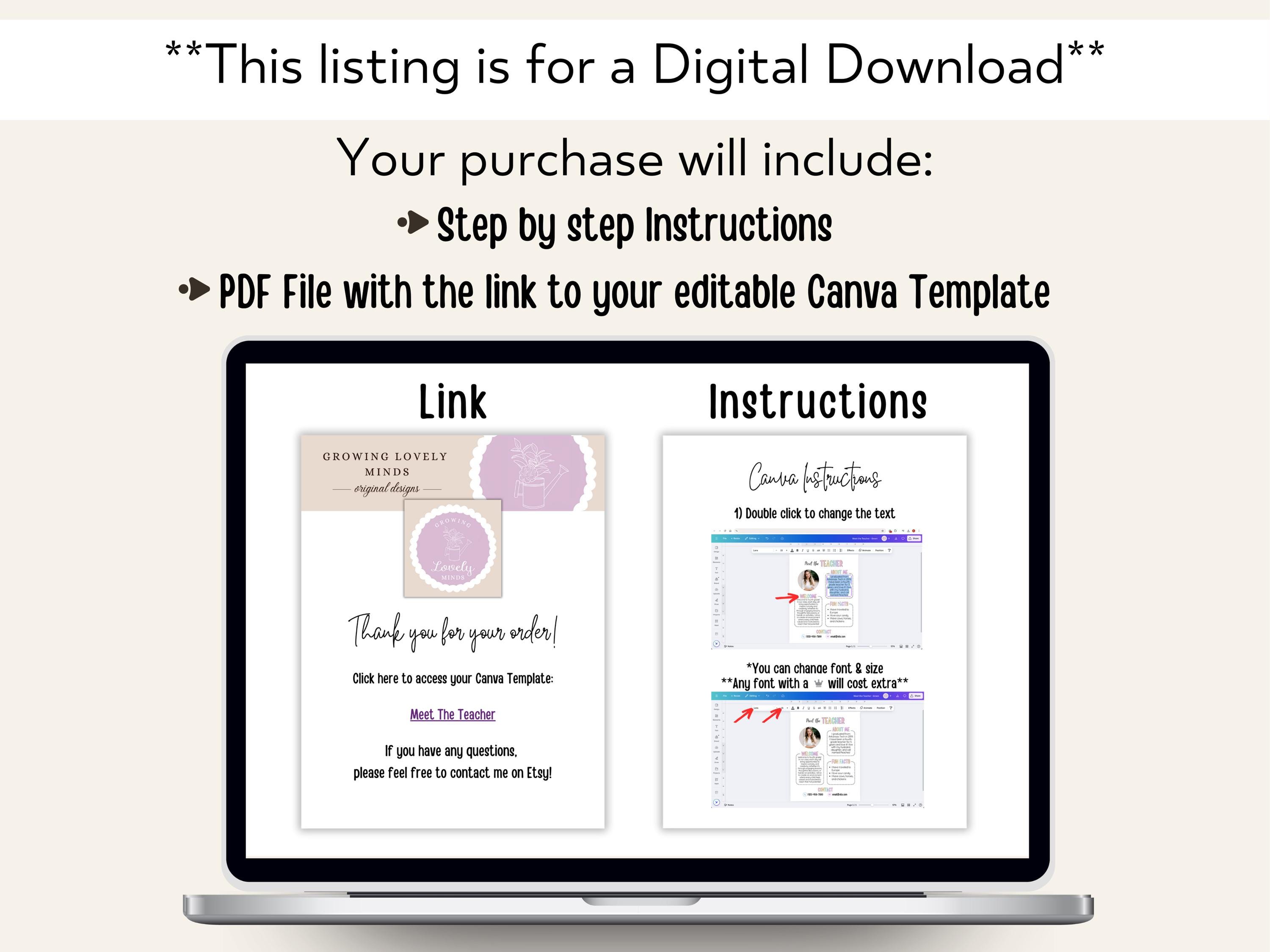 Editable Meet the Teacher Template – Printable Teacher Introduction ...