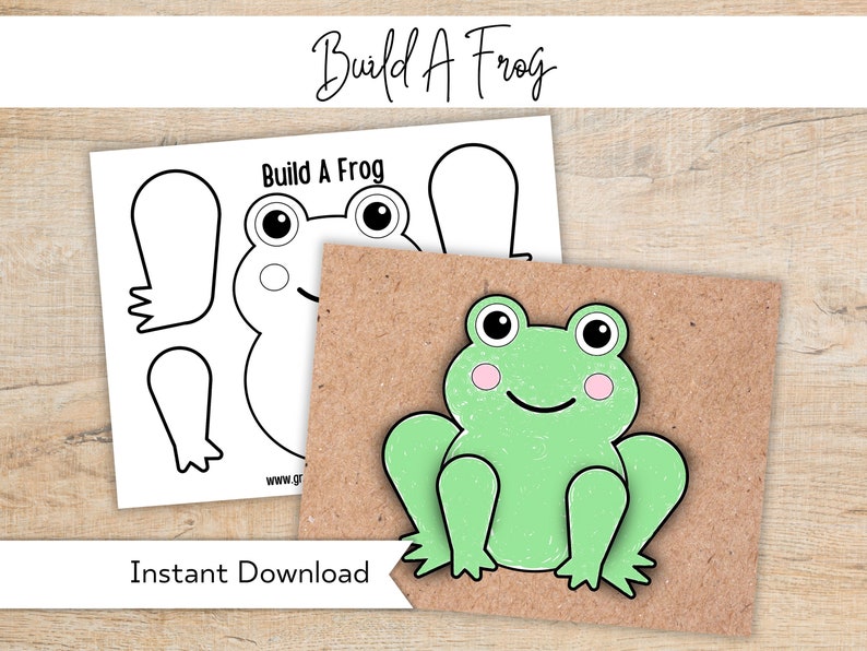 Frog Printable Craft - Build a Frog Summer Activity for Kids ...
