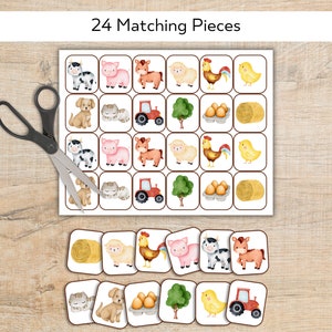 Animal Pattern Matching Game – Printable Learning Activity (digital ...