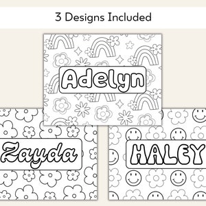 Custom Name Coloring Page - Printable Personalized Coloring Page ...