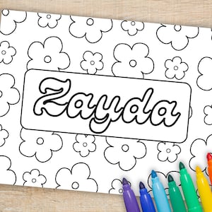 Custom Name Coloring Page - Printable Personalized Coloring Page ...