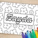 Custom Name Coloring Page Printable Personalized Coloring Page ...