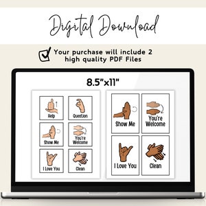 ASL Flashcards American Sign Language Flashcards Special Education ...