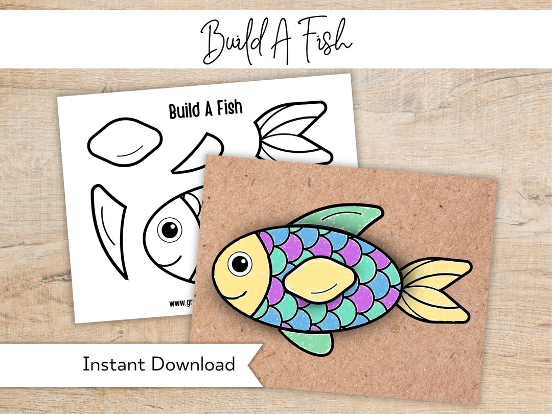 Fish Printable Craft - Build a Fish Summer Activity for Kids ...