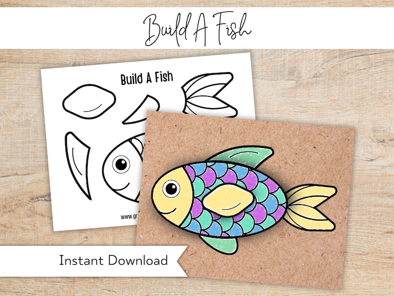 Fish Printable Craft - Build a Fish Summer Activity for Kids ...