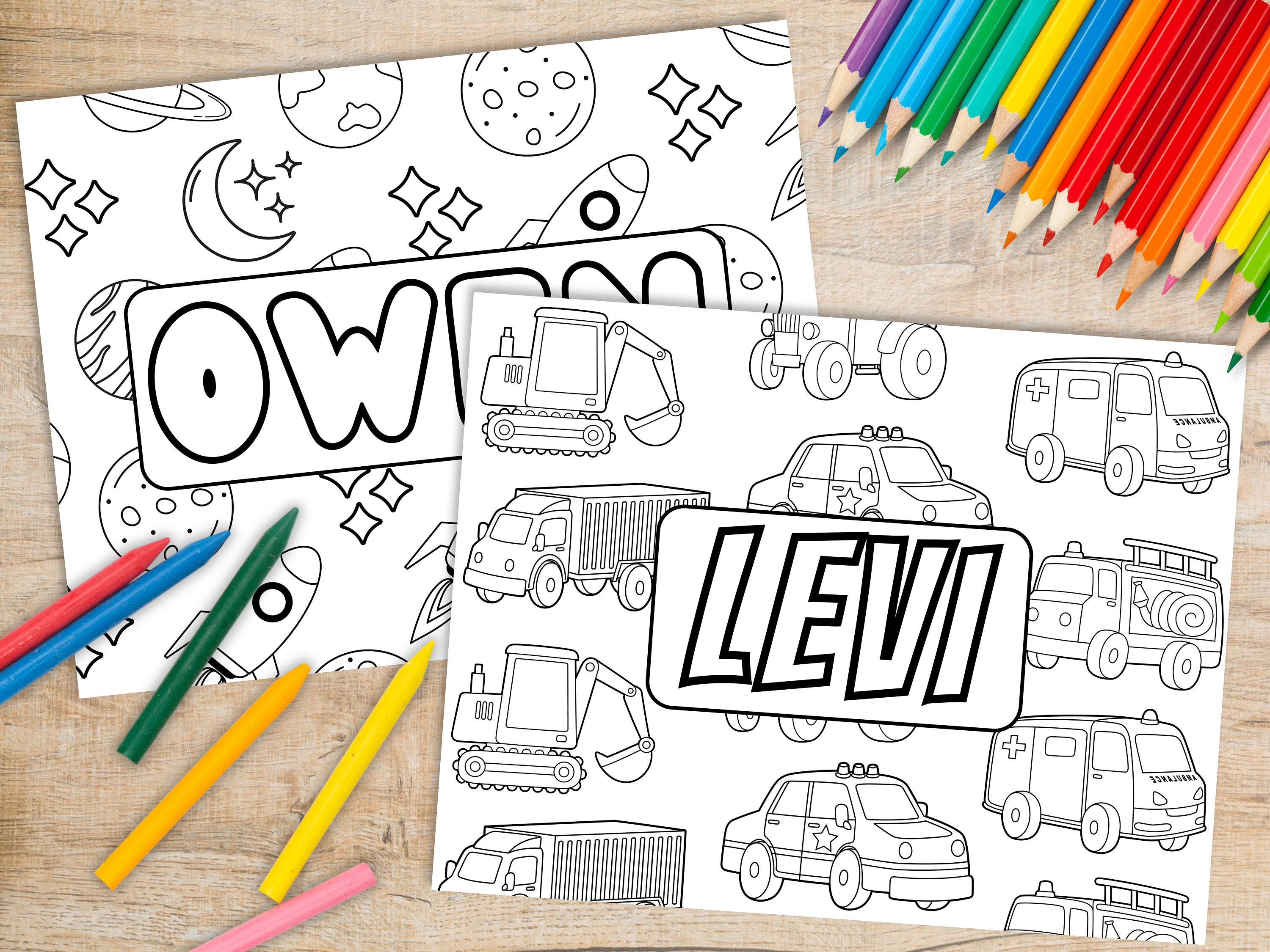 Custom Name Coloring Page Printable Personalized Coloring Page ...