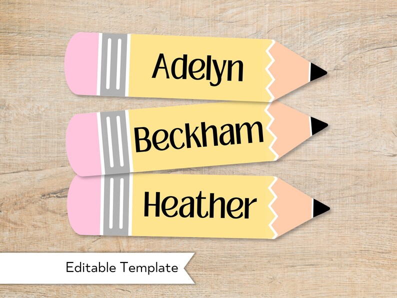 Editable Name Tag Template Back to School Instant Edit & Download ...