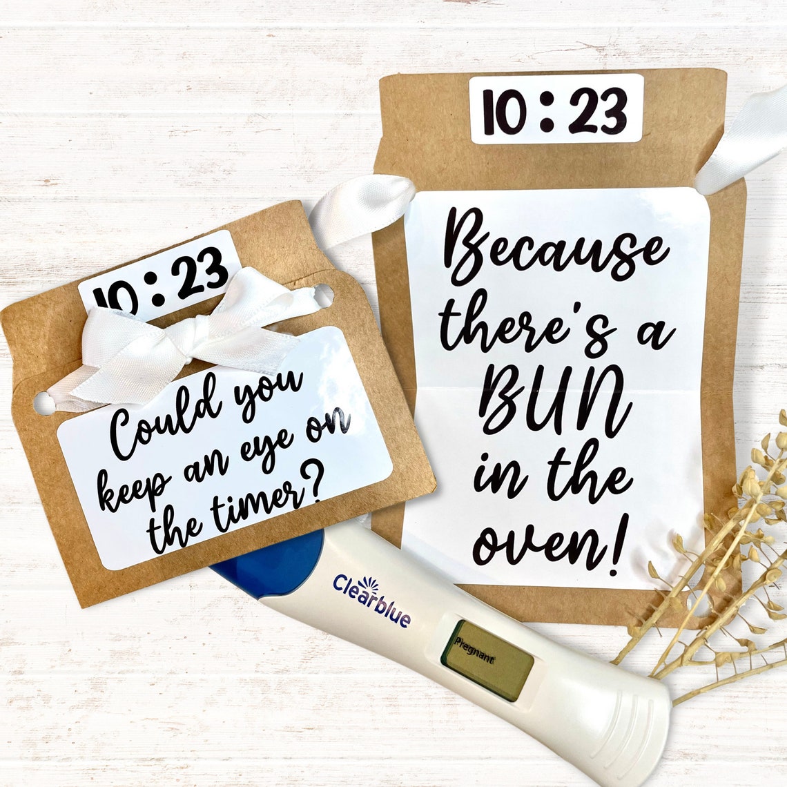 Pregnancy Announcement Card Bun in the Oven Husband Reveal - Etsy