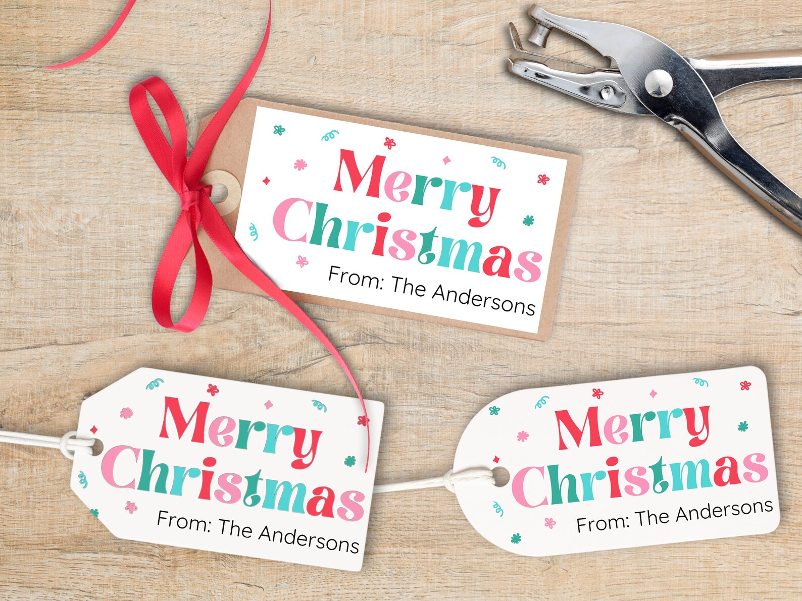 Printable Christmas Gift Tags Editable Holiday Gift Tags Christmas Tree ...