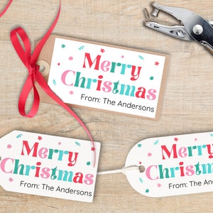 Printable Christmas Gift Tags Editable Holiday Gift Tags Christmas Tree ...
