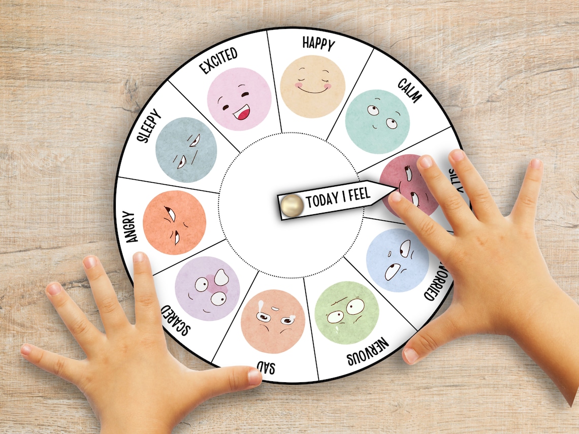 Feelings Emotions Wheel Activity Printable Emotions Feelings Wheel ...