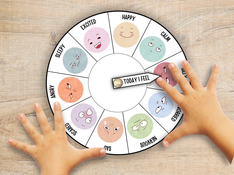 Feelings Emotions Wheel Activity - Printable Emotions Feelings Wheel ...