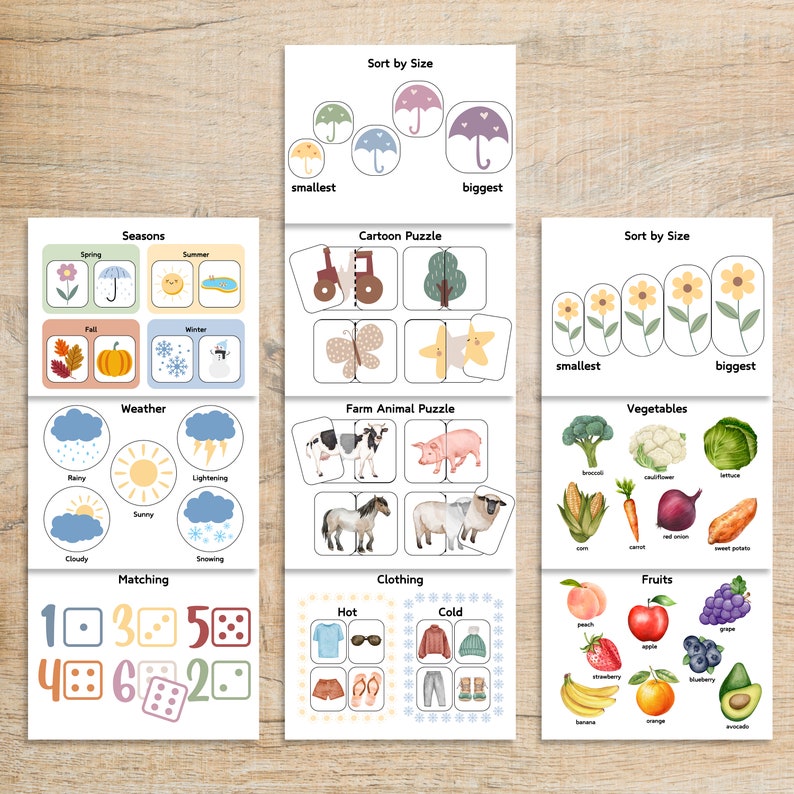 Printable Kids' Busy Book – Preschool Learning Activities (digital ...