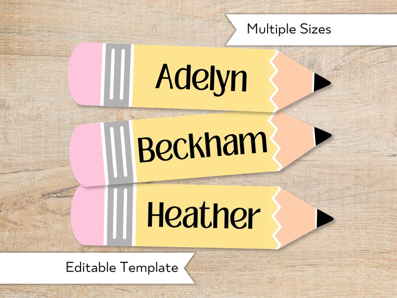 Editable Name Tag Template Back to School Instant Edit & Download ...
