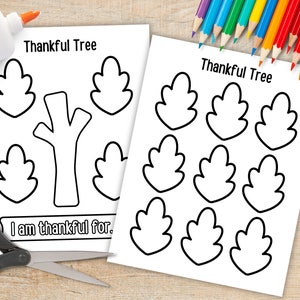 Thankful Tree Activity - Kids Thanksgiving Activity - Thanksgiving ...