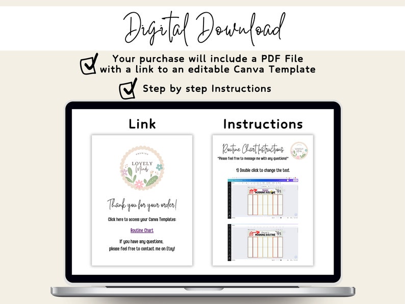 Routine Chart Printable Kids Flip Routine Chart Editable Template ...
