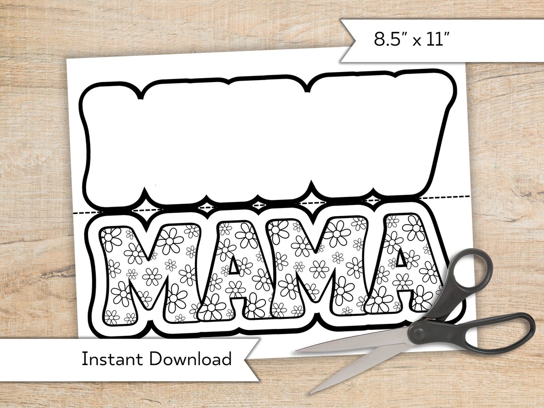 Printable Mama Card – Kids Craft, Mother's Day Gift (digital Download ...