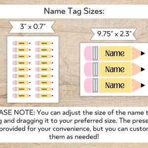 Editable Name Tag Template - Back to School Instant Edit & Download ...