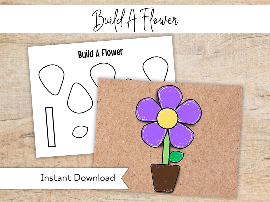 Flower Printable Craft Build a Flower Spring Activity for Kids ...