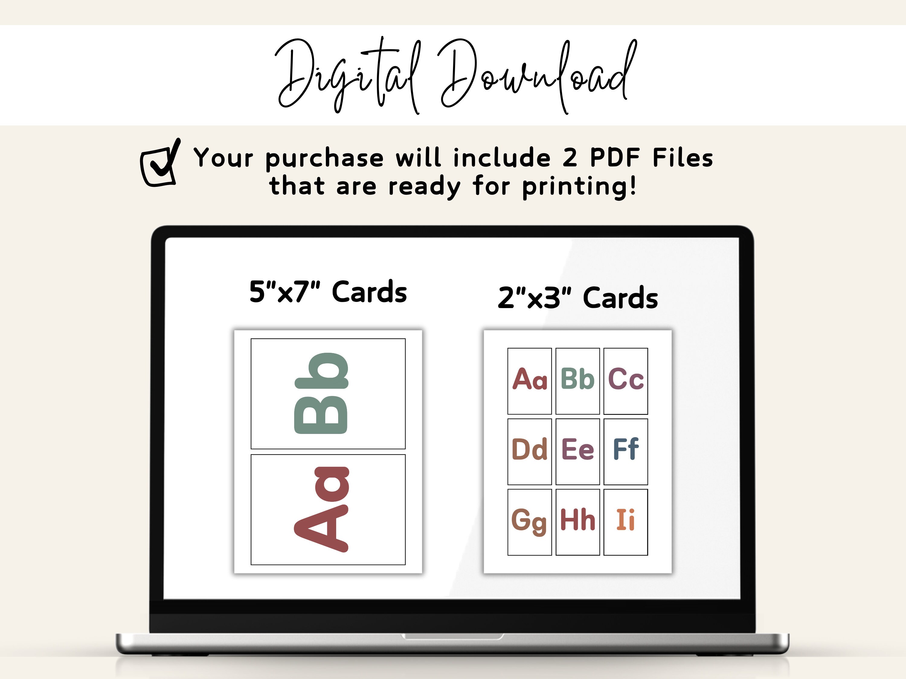 Alphabet Flashcards – A-Z Learning Cards for Toddlers (digital Download ...
