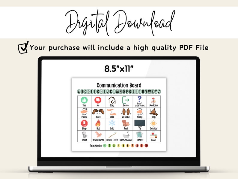 Nonverbal Communication Board Visual Board Special Needs Nonverbal ...