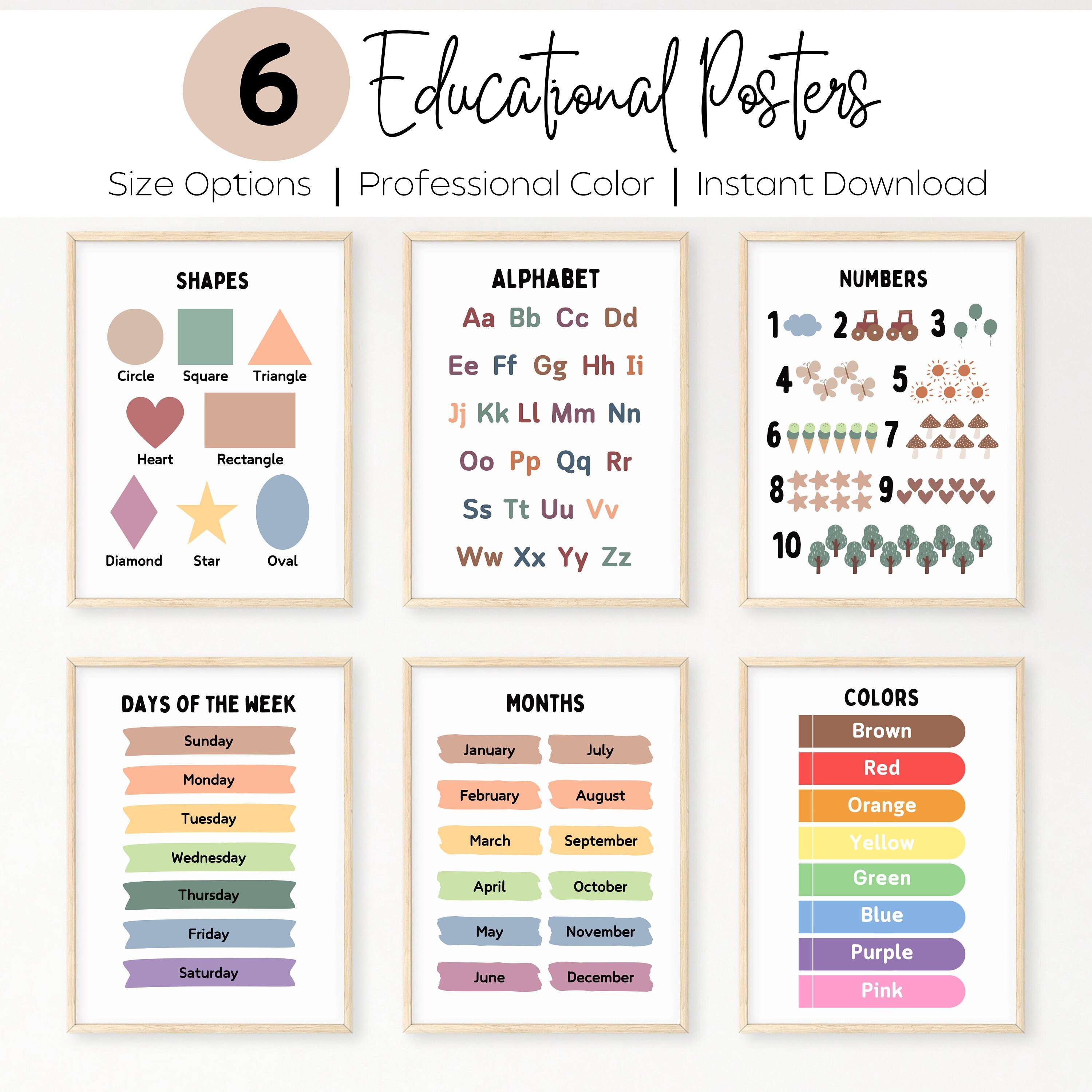 6 Educational Posters Printable Classroom Educational Posters Printable ...