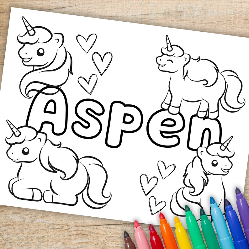 Custom Name Coloring Page Printable Personalized Coloring Page ...