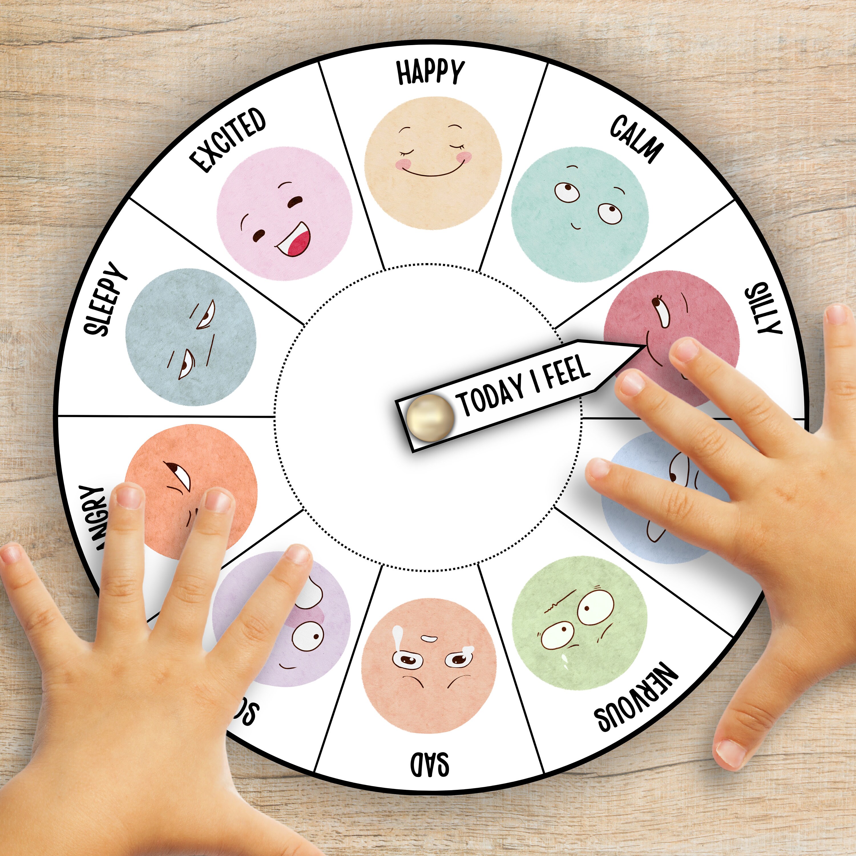 Feelings Emotions Wheel Activity Printable Emotions Feelings Wheel ...