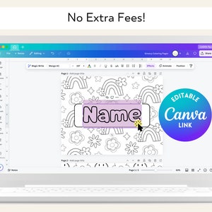 Personalized Name Coloring Page - Printable Groovy Designs (digital ...