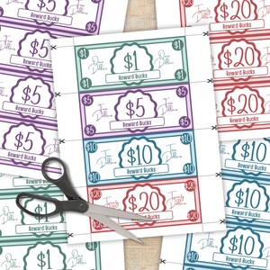 Printable Reward Bucks – Editable Play Money Template (digital Download ...
