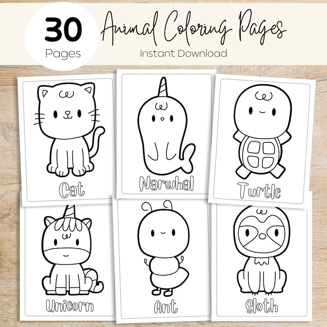Animal Coloring Pages Printable Coloring Pages for Kids Toddler ...