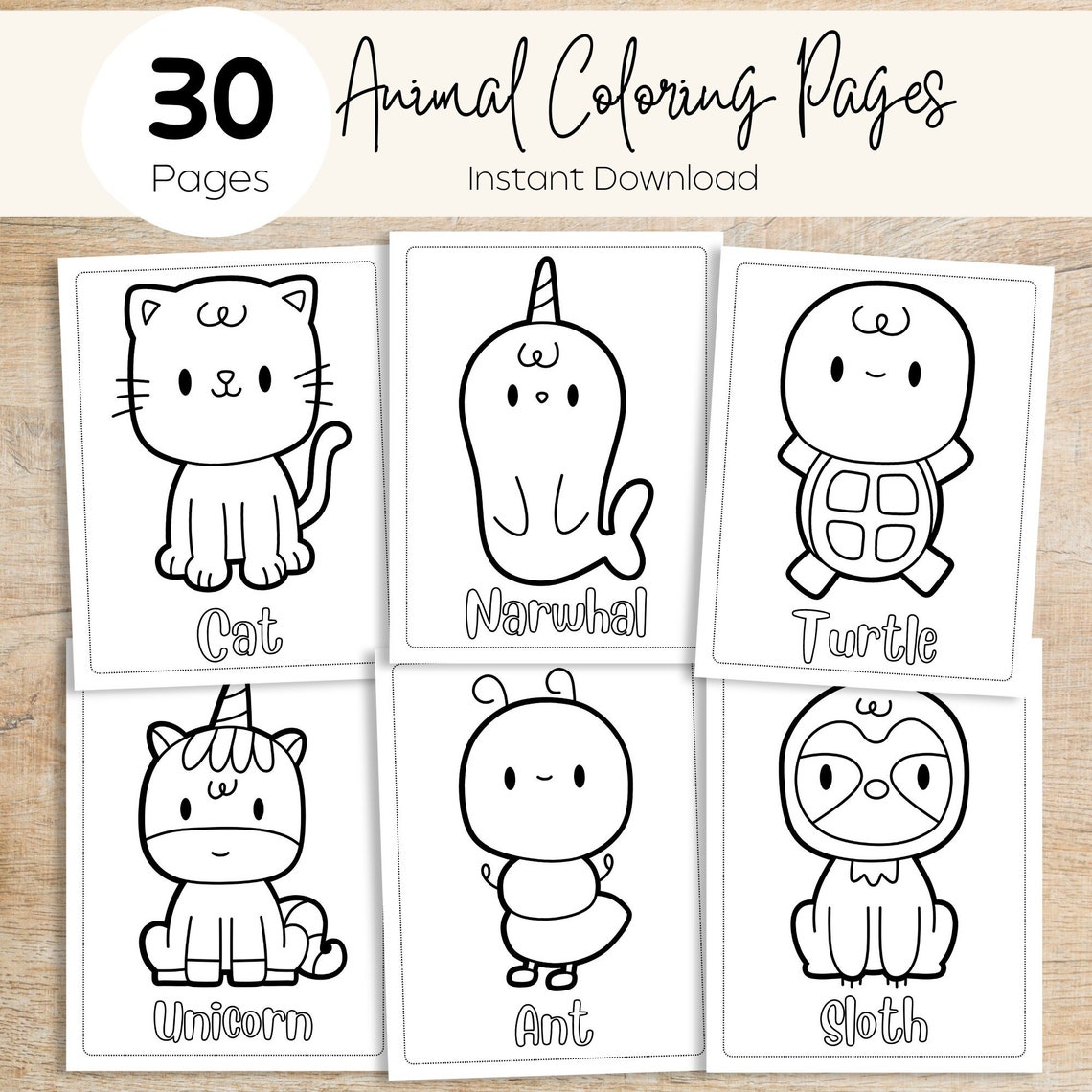 Animal Coloring Pages Printable Coloring Pages for Kids Toddler ...