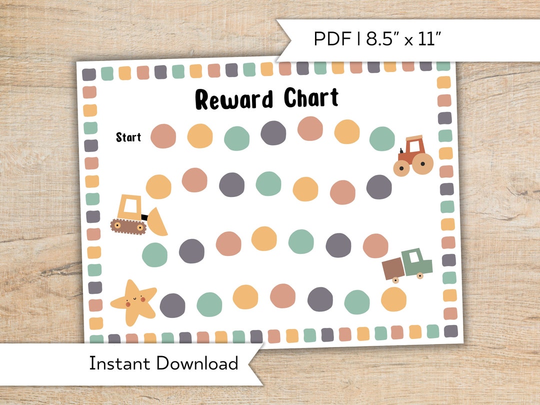 Reward Chart for Kids - Kids Potty Chart - Custom Behavior Sticker ...