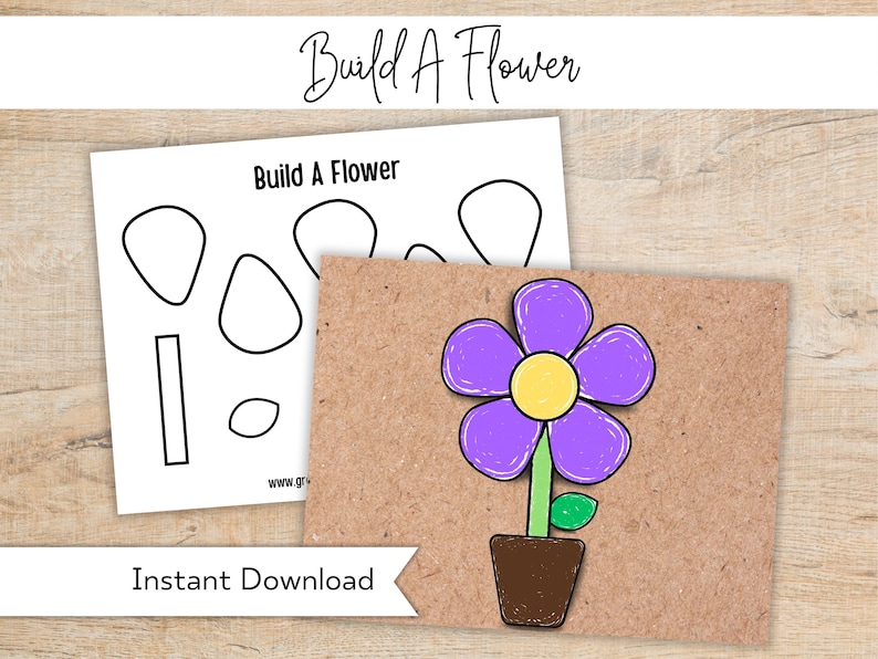 Build a Flower Craft – Spring Printable Activity for Kids (digital ...