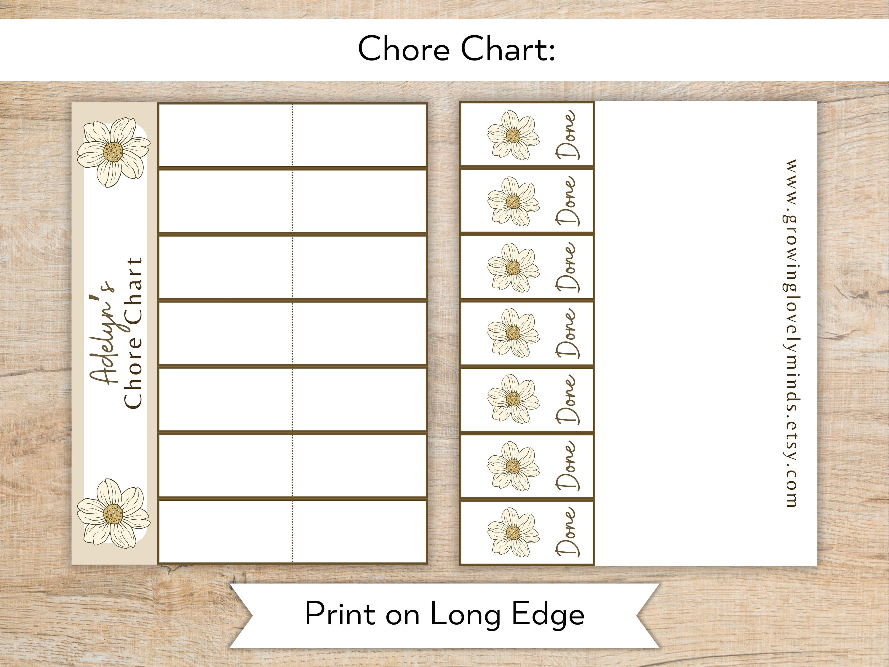 Routine Chart Printable Kids Flip Routine Chart Editable Template ...